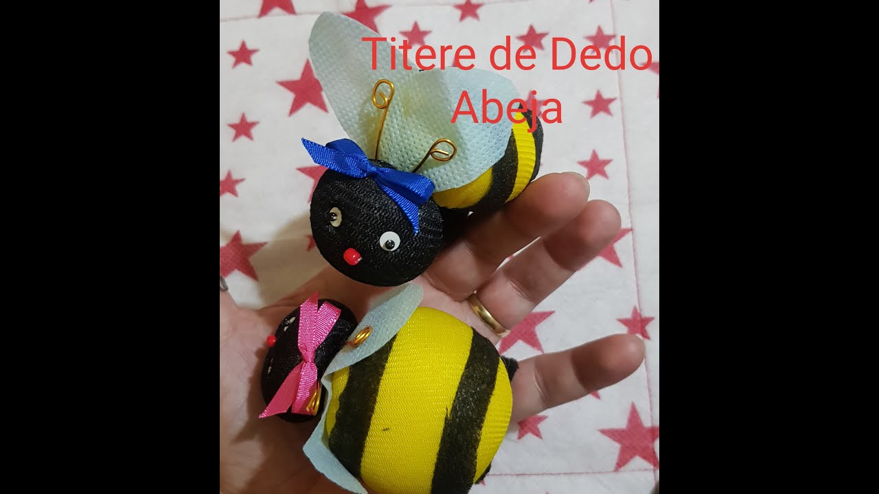 Como Hacer Titere de Dedo Abeja. Titere de Tela (Fieltro) - YouTube