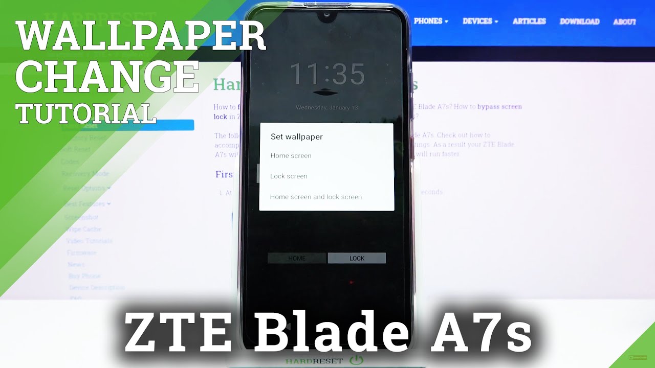 How to Change Wallpaper in ZTE Blade A7s – Update Home Screen Look ...