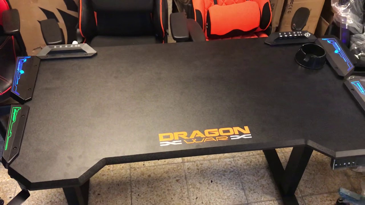 Dragon WAR GT005 Adjustable Gaming Table - YouTube