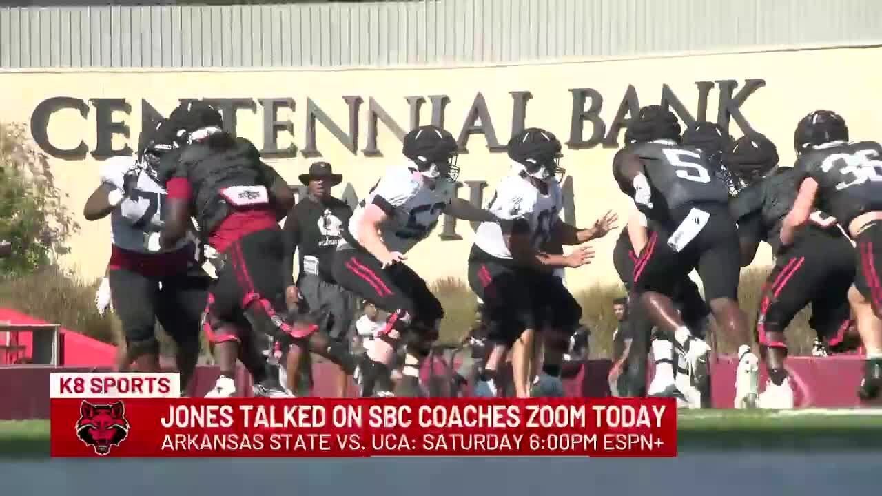 Jones talks UCA, updates Arkansas State position battles in SBC zoom ...