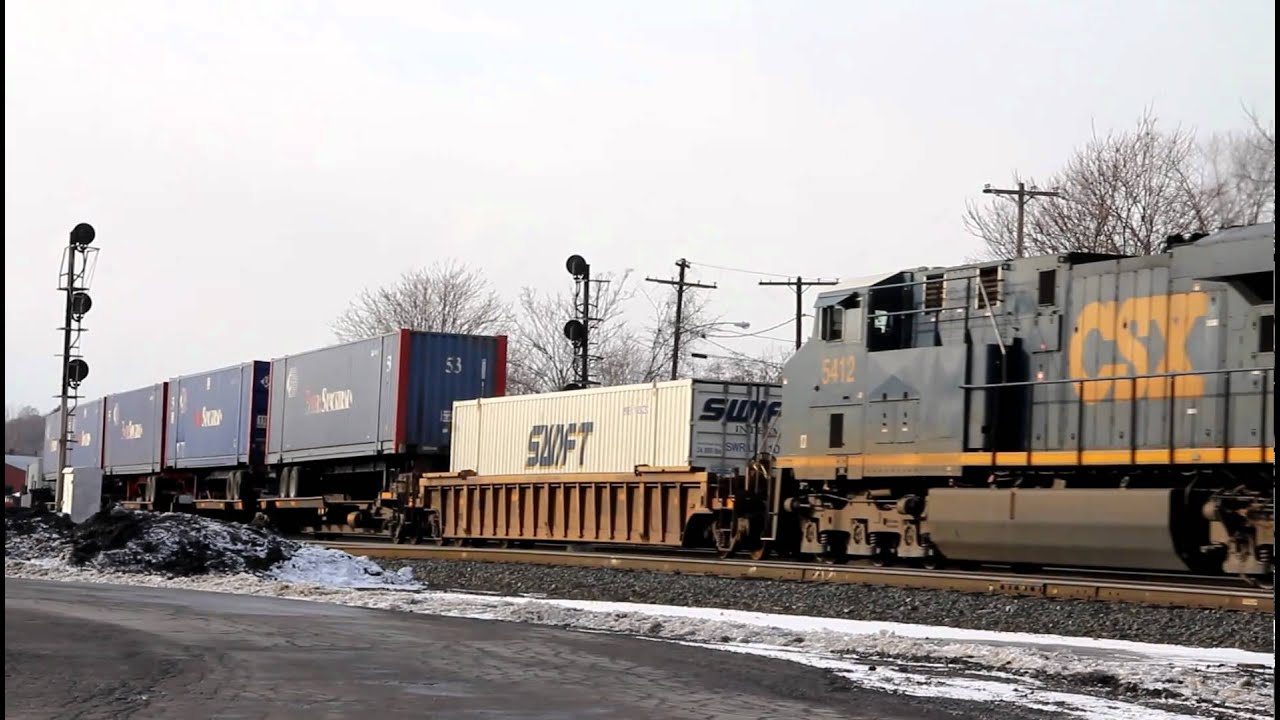 CSX Q Intermodal arriving Dewitt yard syracuse NY from the West - YouTube