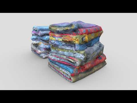 Folded Clothes Piles - Low-Poly Game-Ready Prop (PBR)