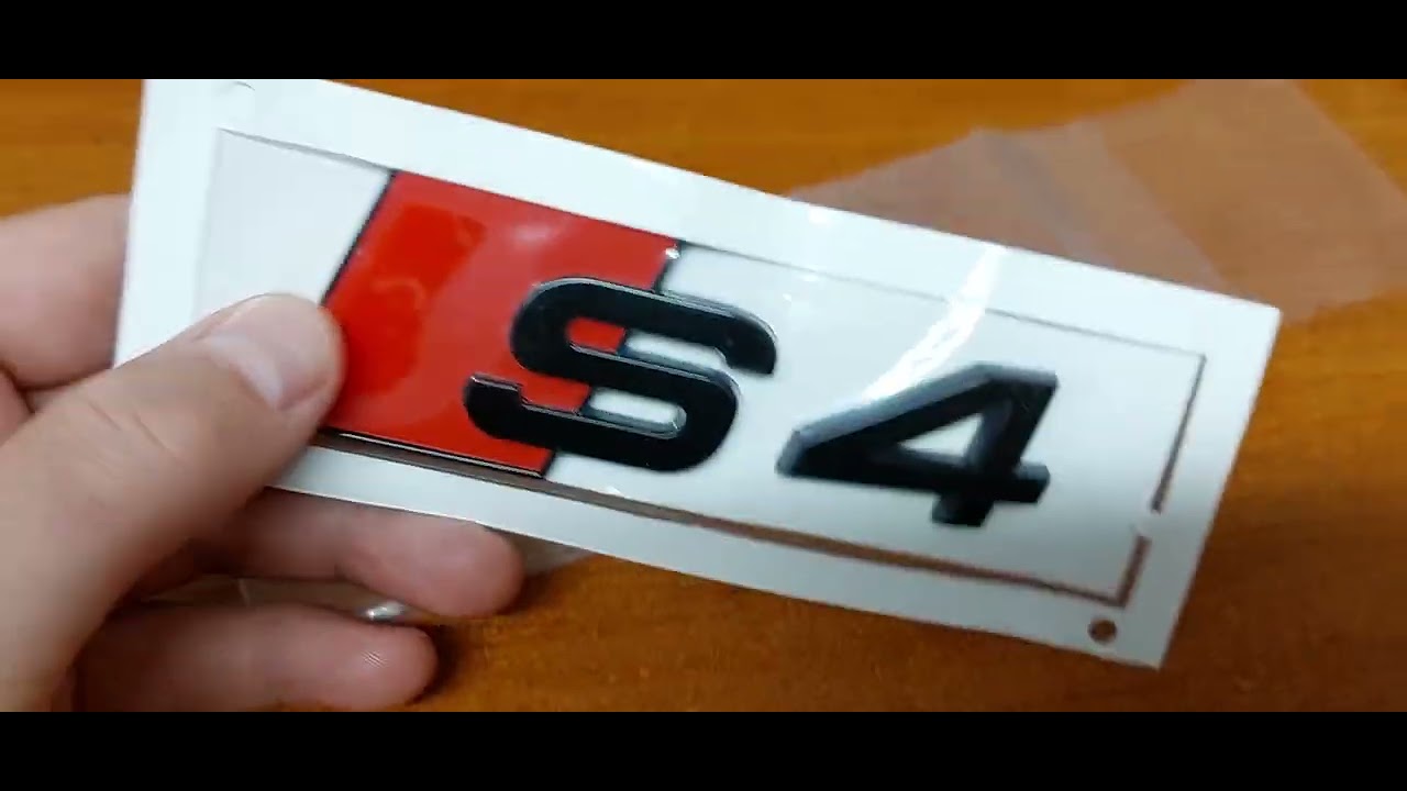 🛑🚘 Naklejka na klapę Audi S4 Logo Emblemat - YouTube