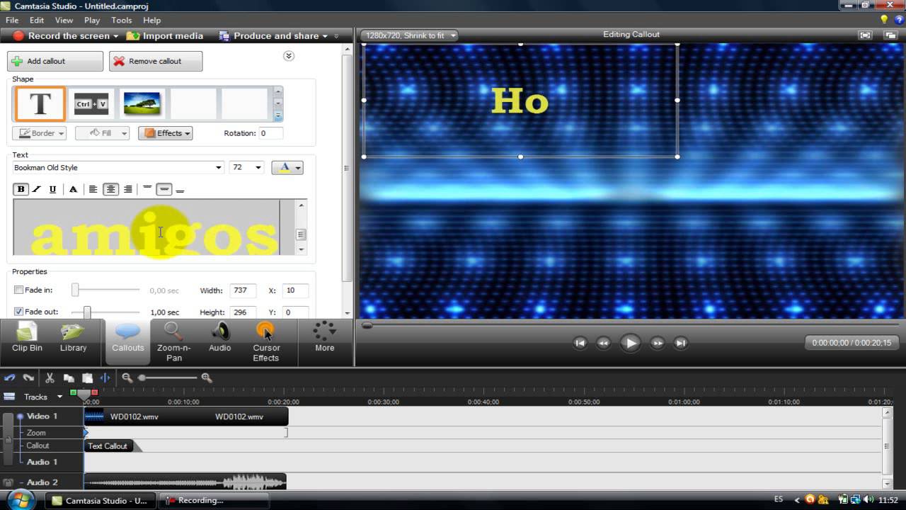 Introduccion de un video con camtasia studio 7 - YouTube