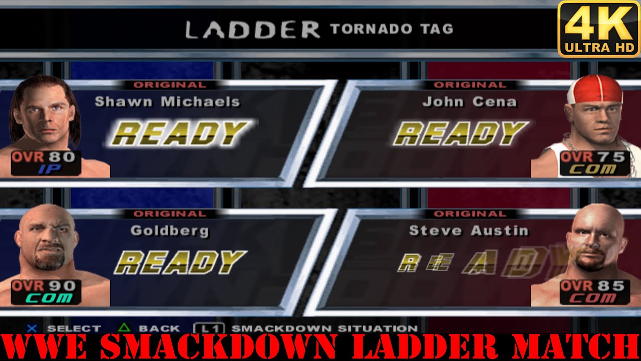 LADDER - WWE SMACKDOWN HCTP - RETROGAMING (4k 60FPS) - YouTube