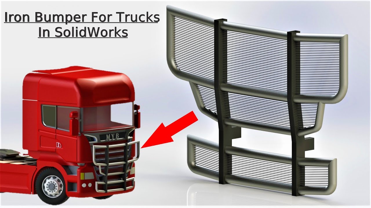 Designing Iron Bumper For Trucks | SolidWorks - YouTube