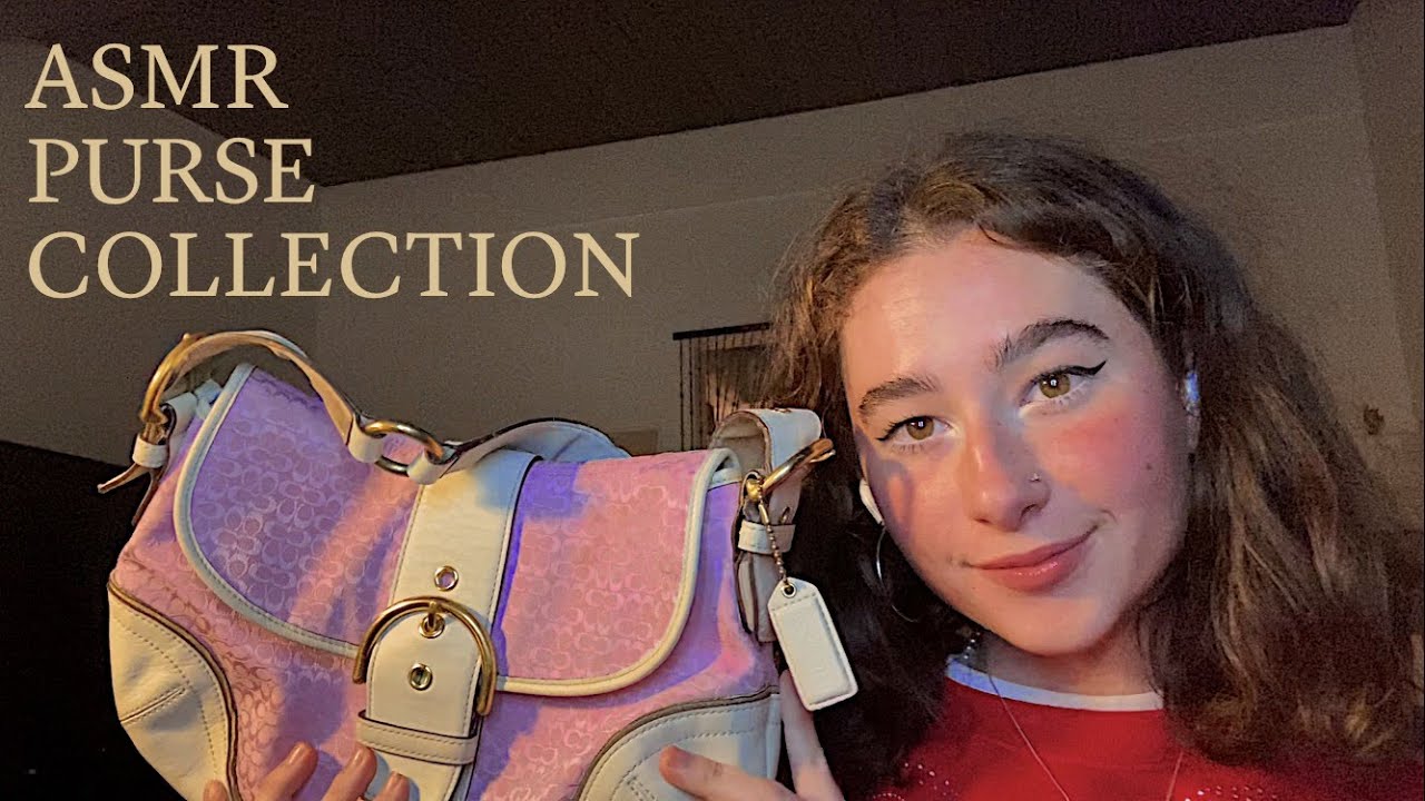 my first asmr video (purse collection!) - YouTube