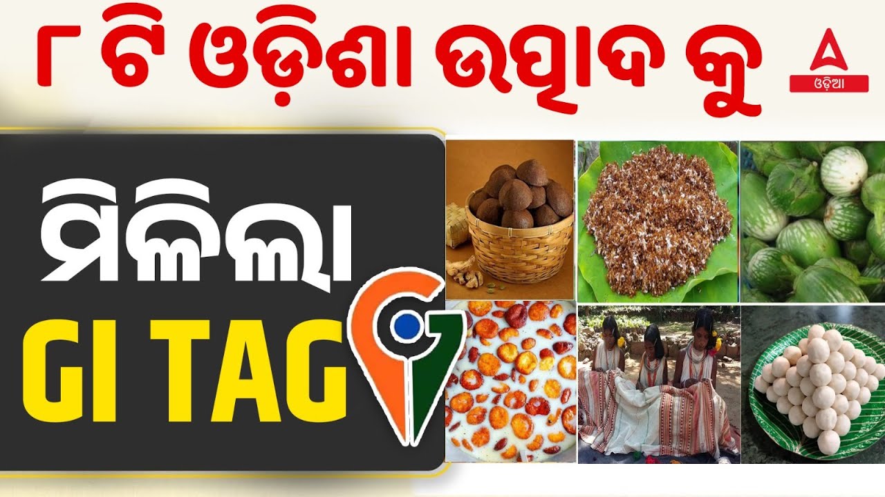 GI Tag 2024 | 8 New Product of Odisha Get GI Tag | Current Affairs By ...