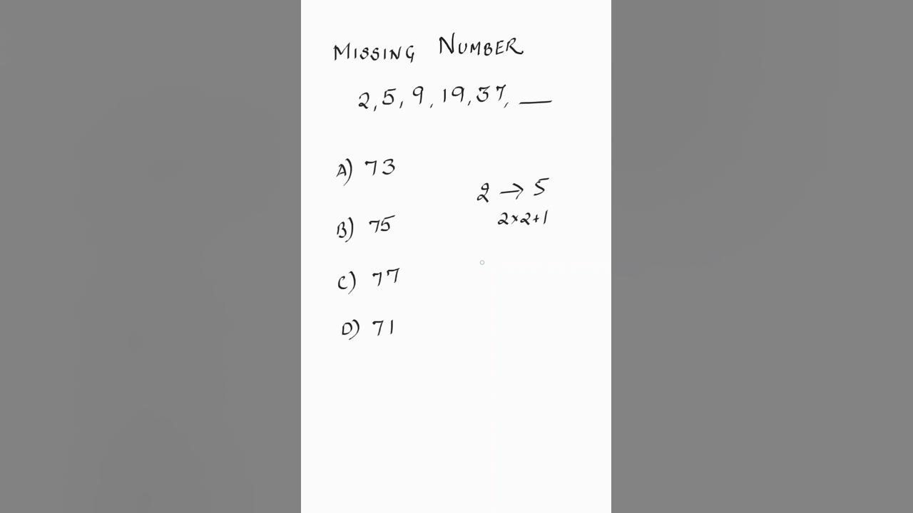 Missing Number Sequence #reasoning - YouTube