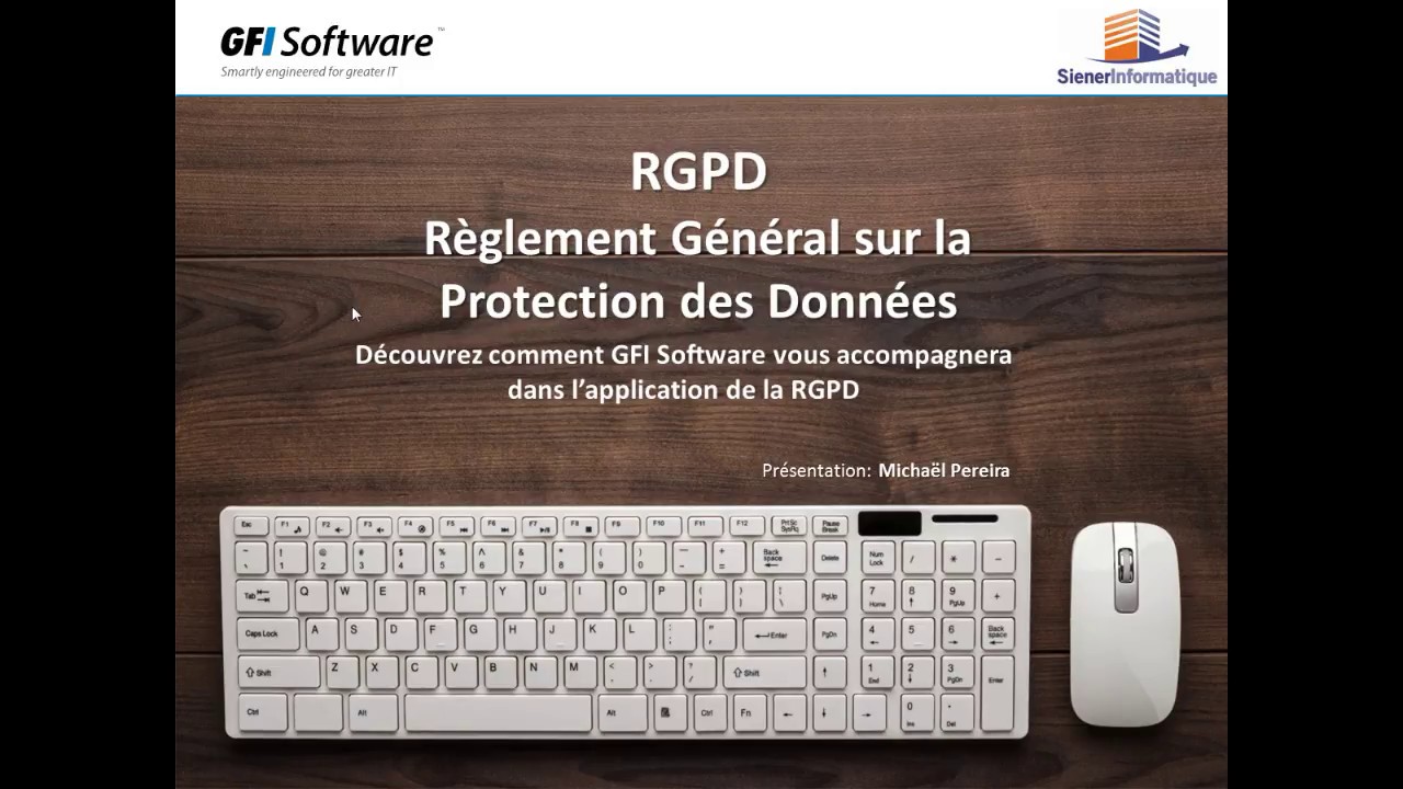 Webinaire - Introduction au RGPD avec GFI Software - YouTube