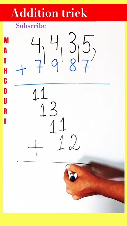 Magic Of addition | Math addition trick| Magic math| Short trick #mathproblem #mathstricks # ...