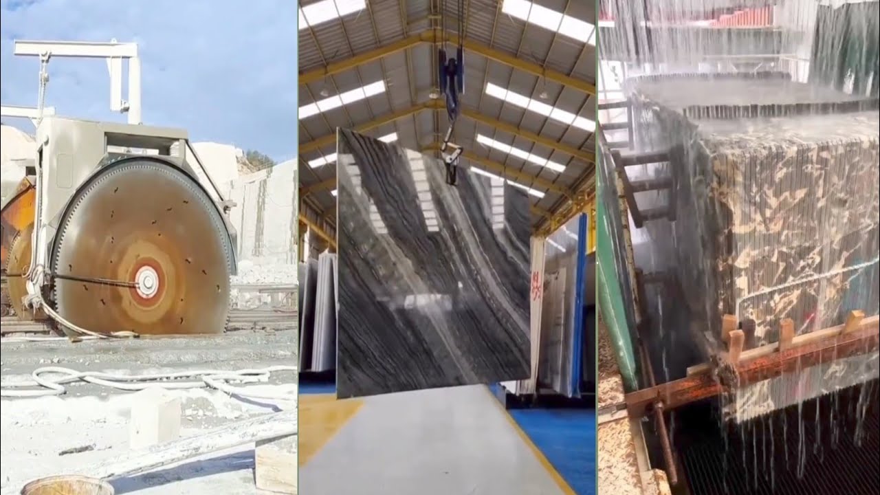 complete process of marble and granite cutting and polishing quarry to ...