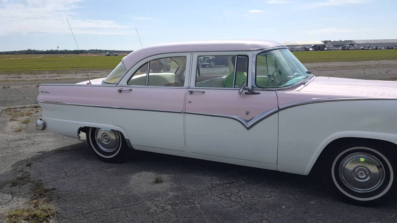 1955 Ford Fairlane Pink Car - YouTube
