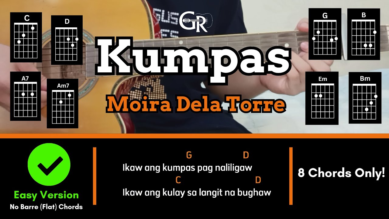 Kumpas - Moira Dela Torre | EASY! Guitar Tutorial (CHORDS, STRUMMING ...