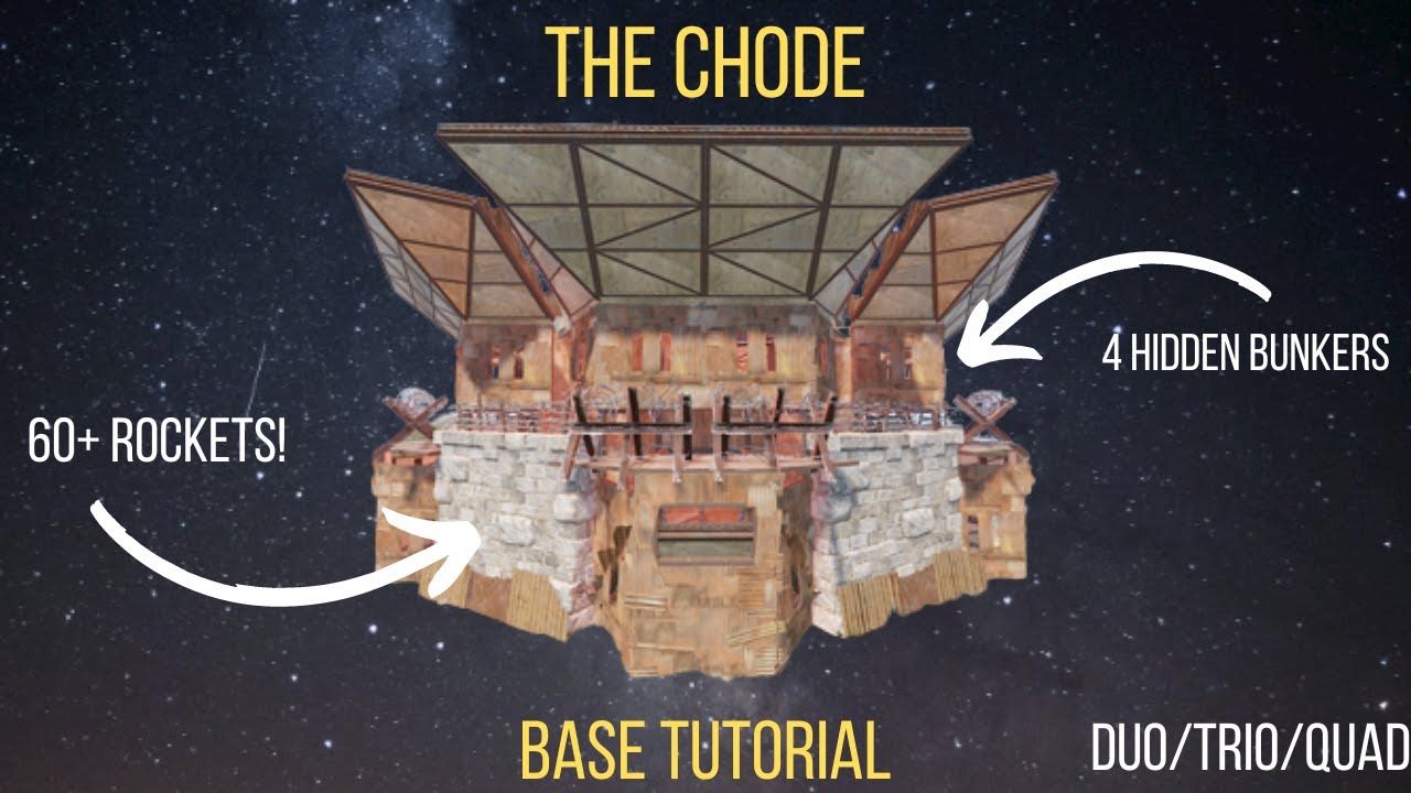 RUST BASE BUILD - THE CHODE QUAD BUNKER TRIO/QUAD - YouTube