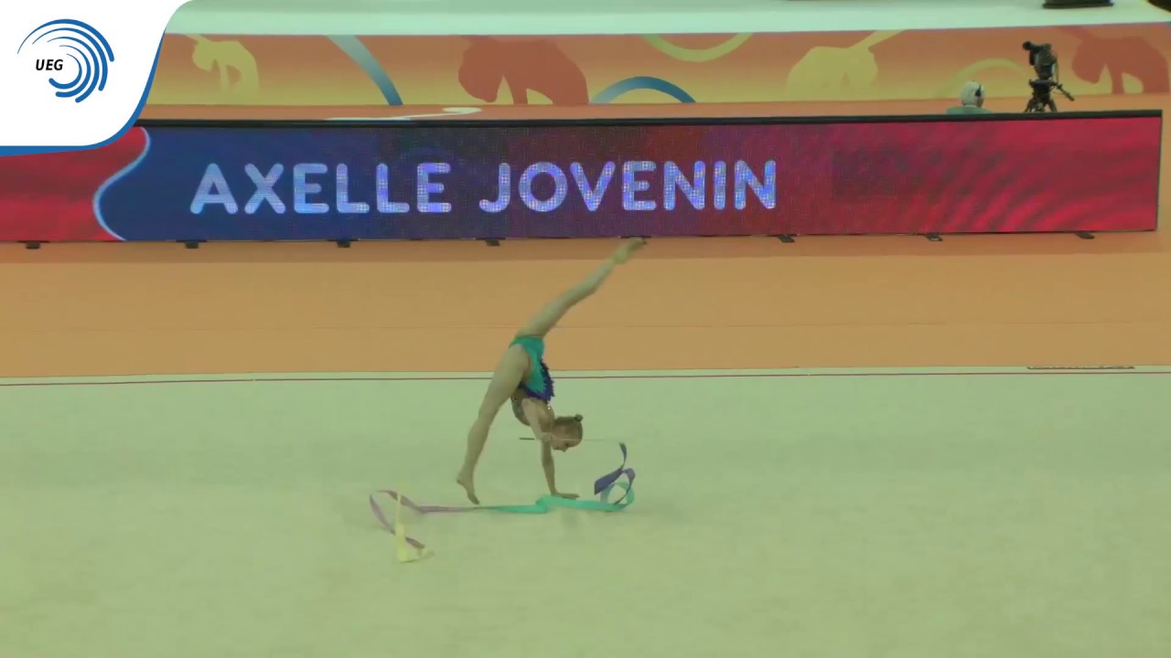 Axelle JOVENIN (FRA) - 2018 Rhythmic Europeans, all around final ribbon ...