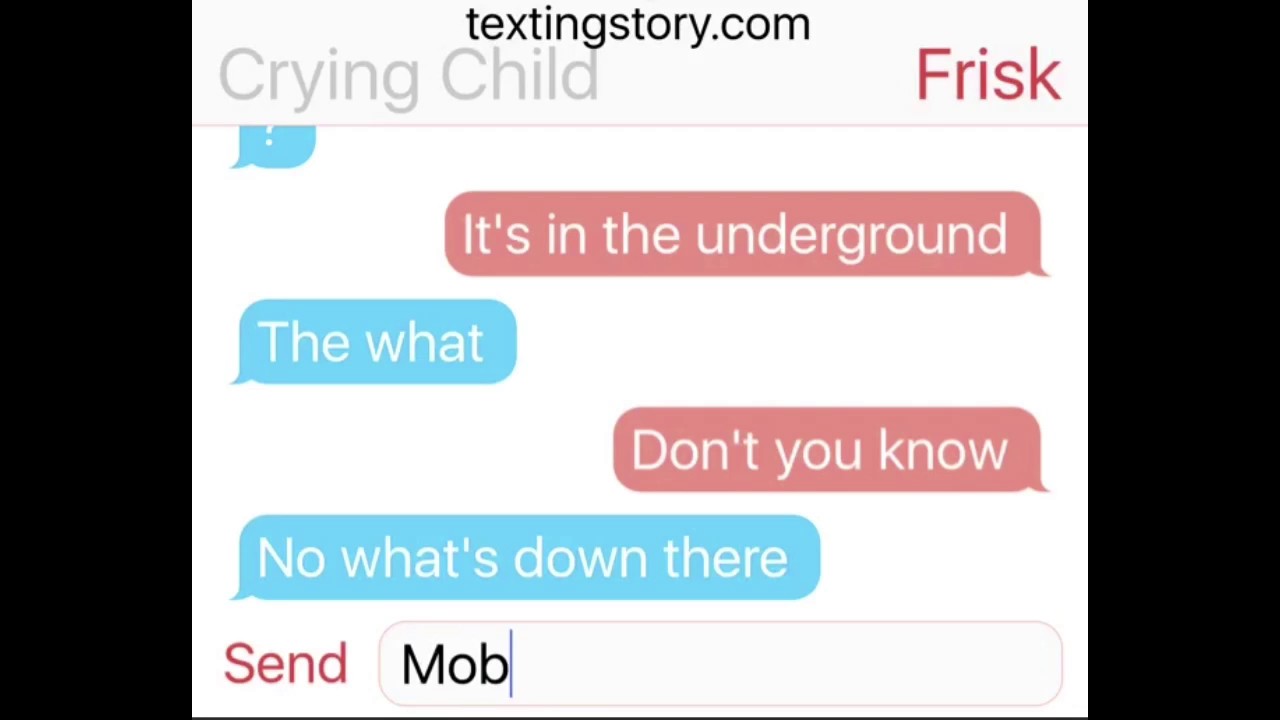 When crying child and frisk text - YouTube