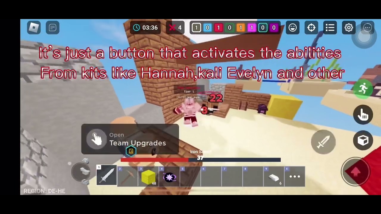 Roblox bedwars “mobile interact button“ is bad - YouTube