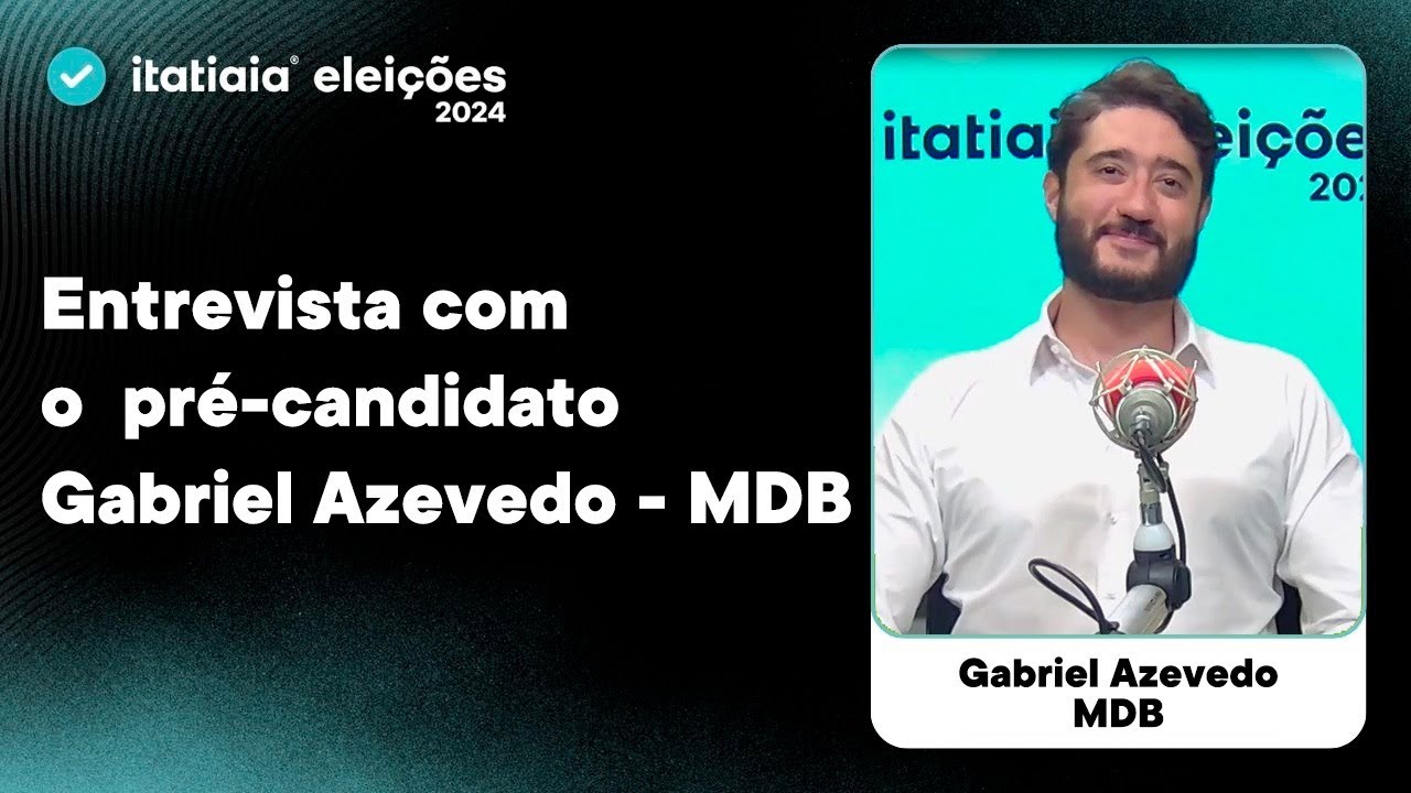 ENTREVISTA COM O PRÉ-CANDIDATO A PREFEITURA DE BH: GABRIEL AZEVEDO (MDB) - YouTube
