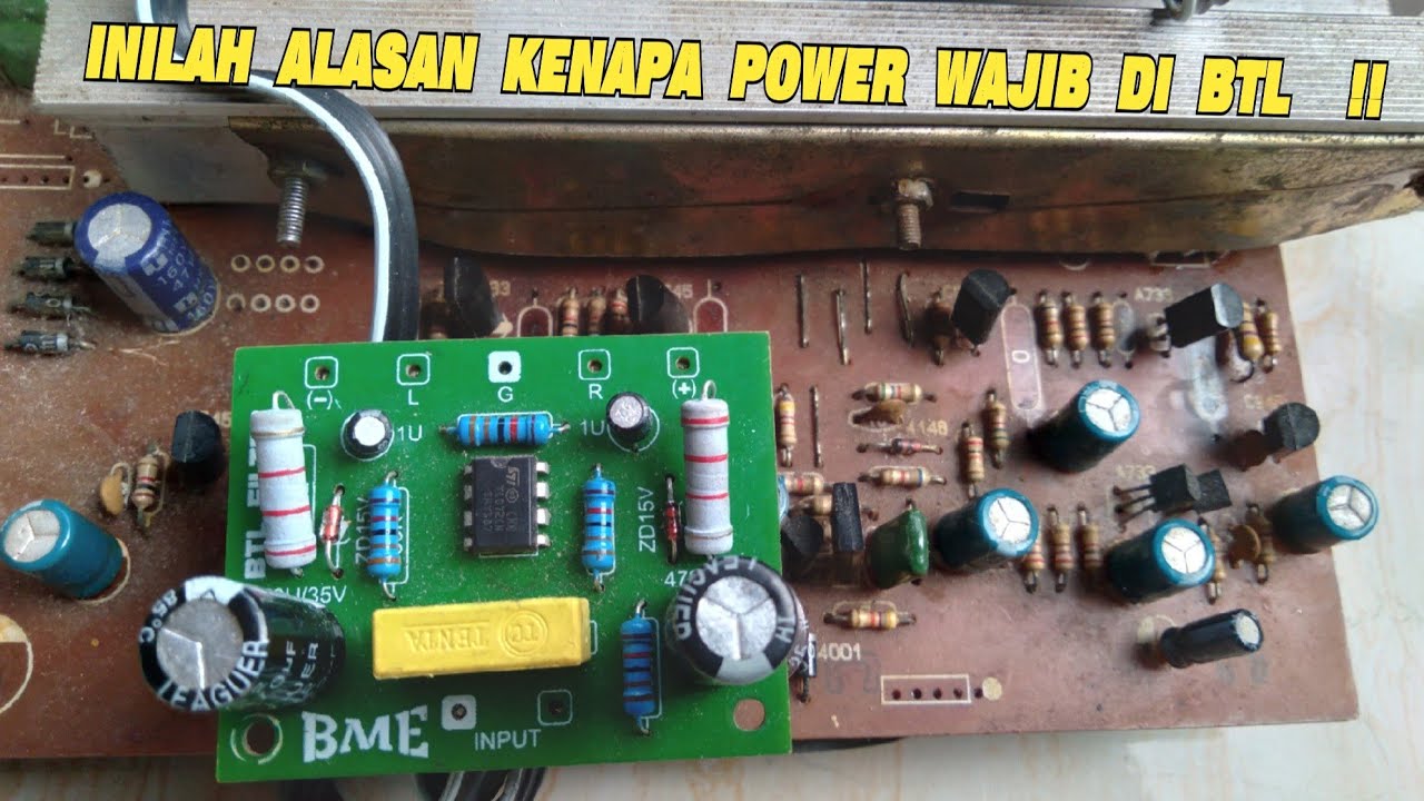 Cara pasang filter btl power amplifier - YouTube