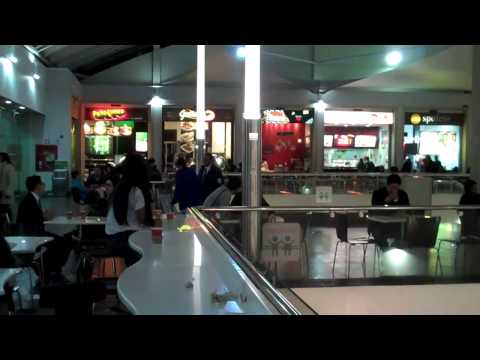 Drinking coffe at Andino mall in Bogota Colombia