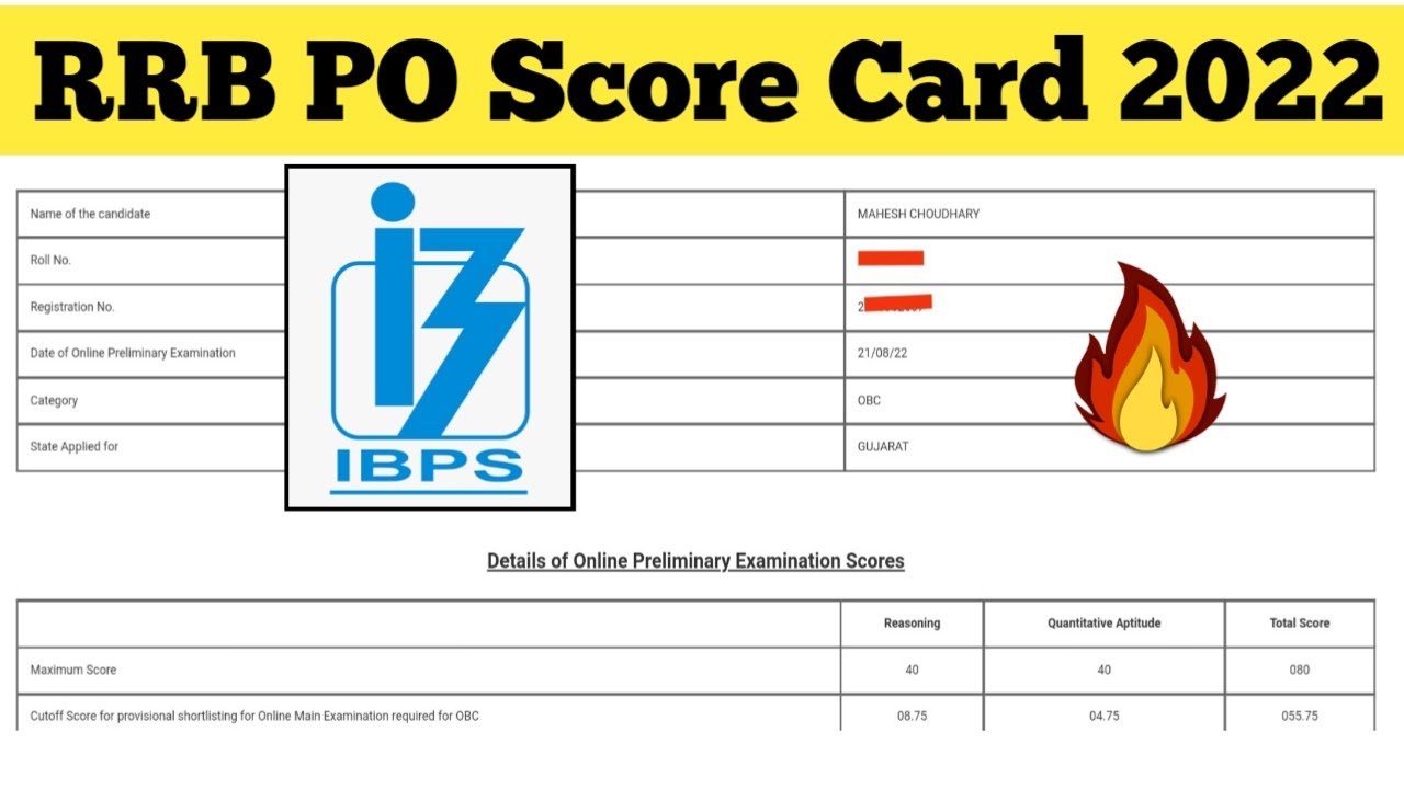My IBPS RRB PO Score Card 2022 🥲 || Aapka Score kya raha dosto? - YouTube