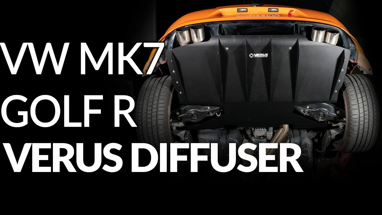 VW MK7 Golf R Verus Rear Diffuser - Install - YouTube