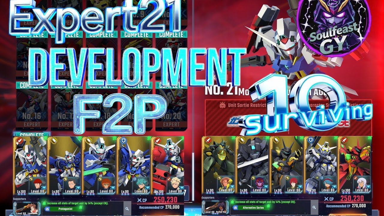 SD Gundam G Generation Eternal: Eternal Road Expert 21 F2P Development ...