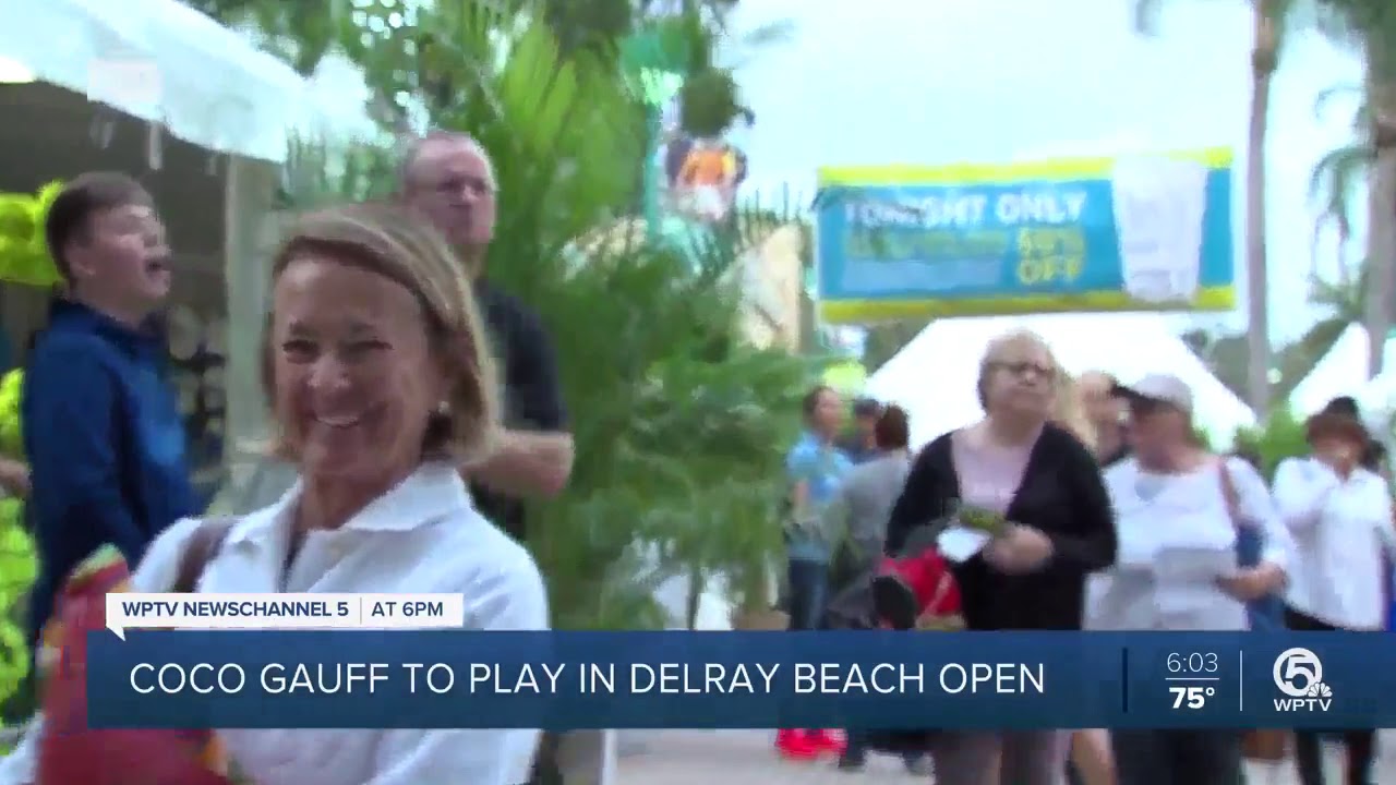 Crowds excited to see Coco Gauff play in Delray Beach - YouTube