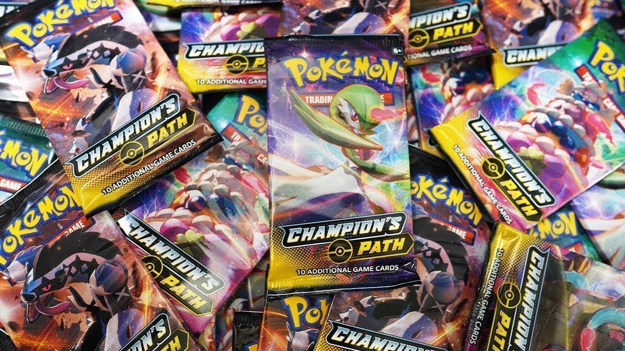 Opening 36x Pokemon Champion's Path booster packs - YouTube