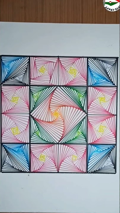 3D line drawing step by step | 3D Flower drawing by line #3ddrawing # ...