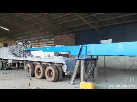 Cement Bags Loading Telescopic Belt Conveyor - YouTube
