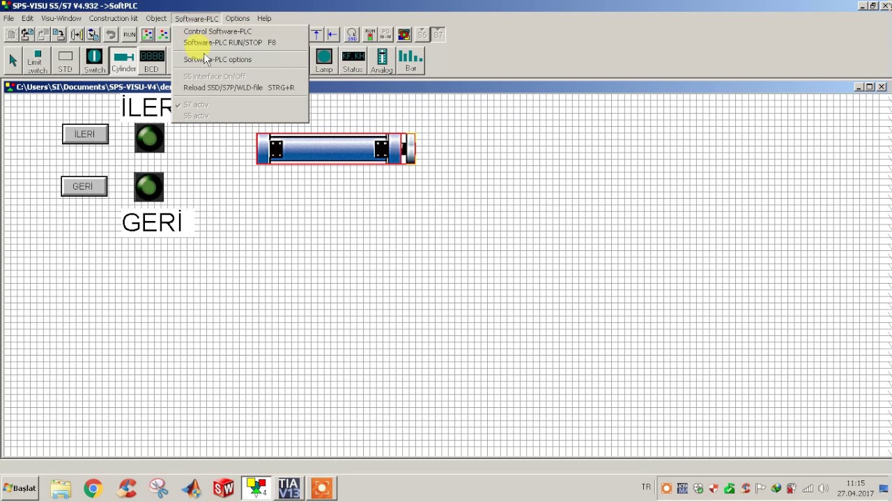 The Extend - Retract Simulation of Cylinder Piston in TIA Portal V13 by ...