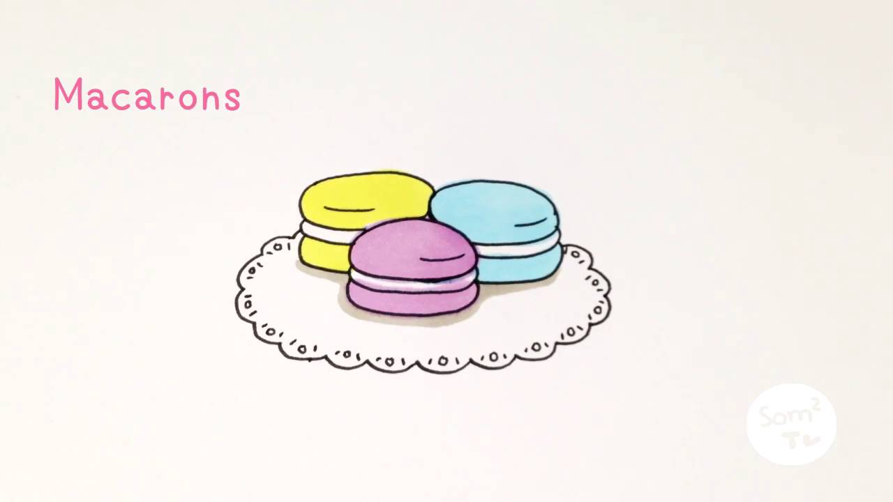 วาดขนมมาการองกันจ้า How to draw macaron. - YouTube