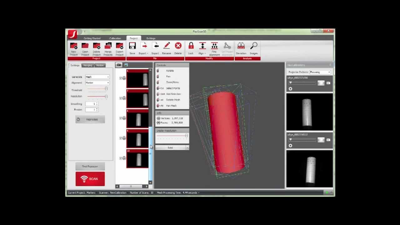 FlexScan3D Version 3.0: Latest Version of 3D Scanner Software - YouTube