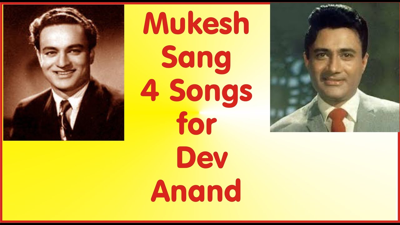 Mukesh Sang for Dev Anand - YouTube