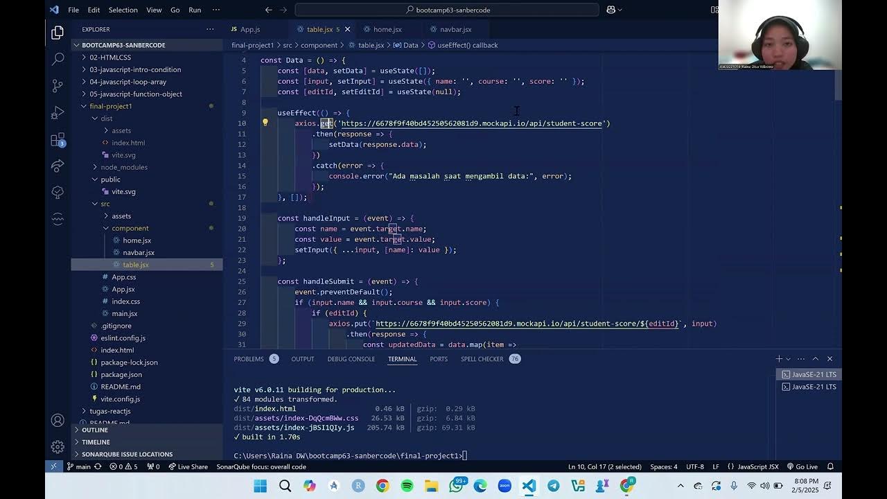 Final Project ReactJS Sanbercode Batch 63 : Penerapan CRUD dengan Menggunakan React JS - YouTube
