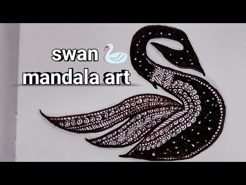 how to draw Mandala art - swan 🦢 mandala art - mandala art #mandalaart ...