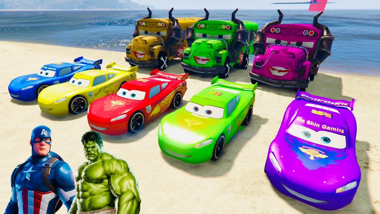 Crazy Track - Race All Disney Cars Lightning McQueen & All Superhero ...