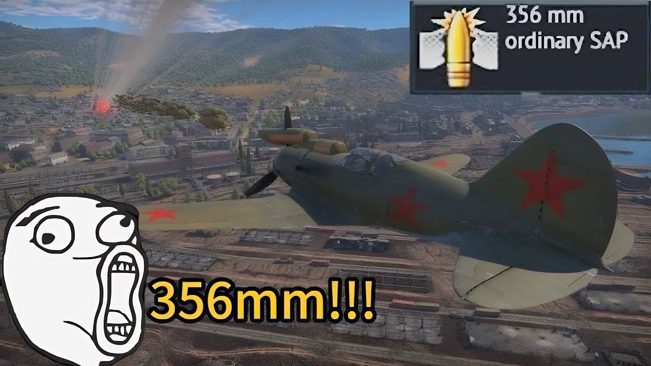 I Fitted A 356mm Gun To My War Thunder Plane - YouTube