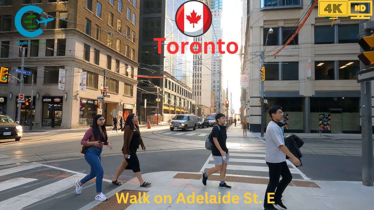 Walking Tour Toronto Adelaide Street East 4K | Virtual Tour Downtown ...