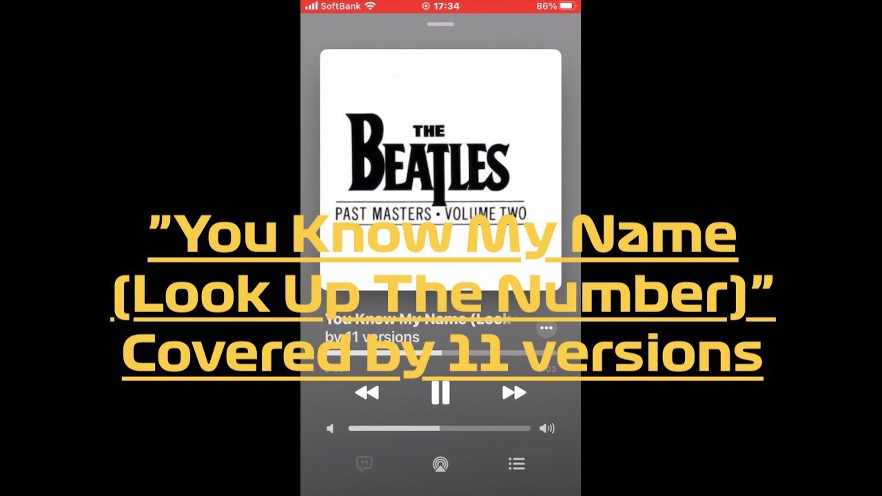 You Know My Name (Look Up The Number) (Rare Covers) - YouTube