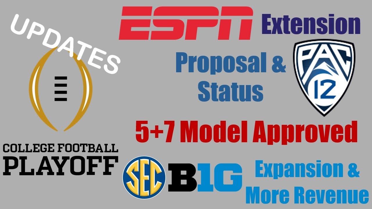 CFP ESPN Deal, 5+7 Model Approval, CFP Expansion, PAC-12 Out - College ...