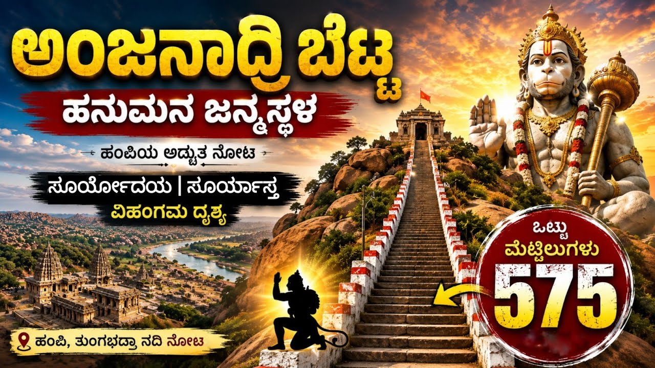 ಆಂಜನೇಯನ ಜನ್ಮಸ್ಥಳ | ANJANADRI BETTA | God Anjaneya birth place History ...