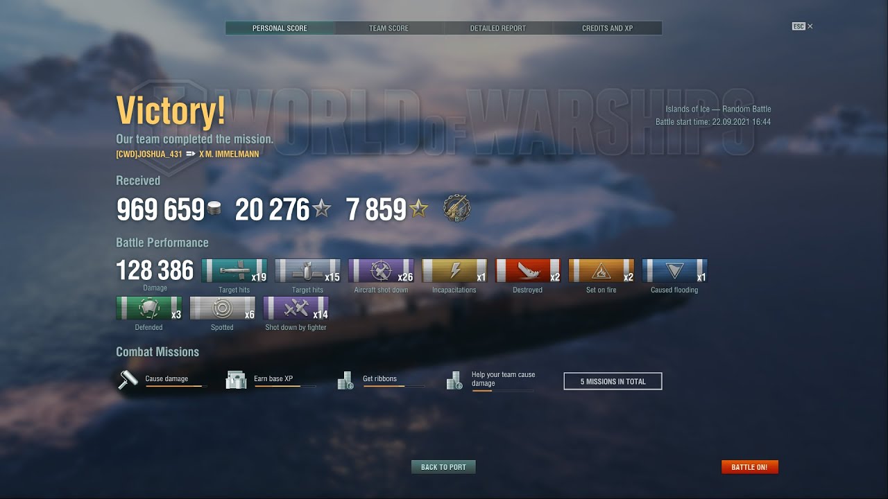 World of Warships Max-Immelmann VS FDR _14_Atlantic 120k damage - YouTube