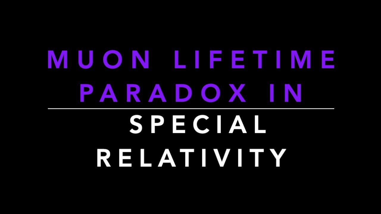 Muon lifetime Paradox in Special Relativity - YouTube