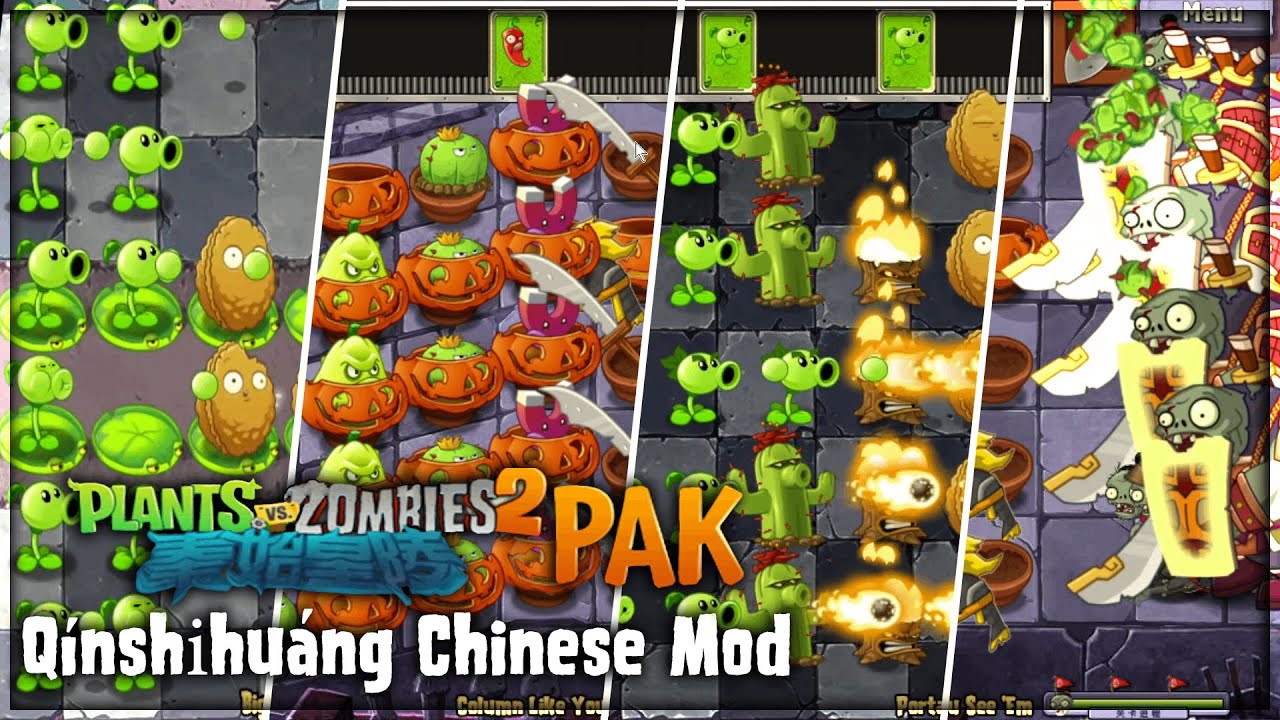 Plants vs Zombies 2 PAK Qin Shi Huang Mausoleum | Chinese Mod Gameplay ...