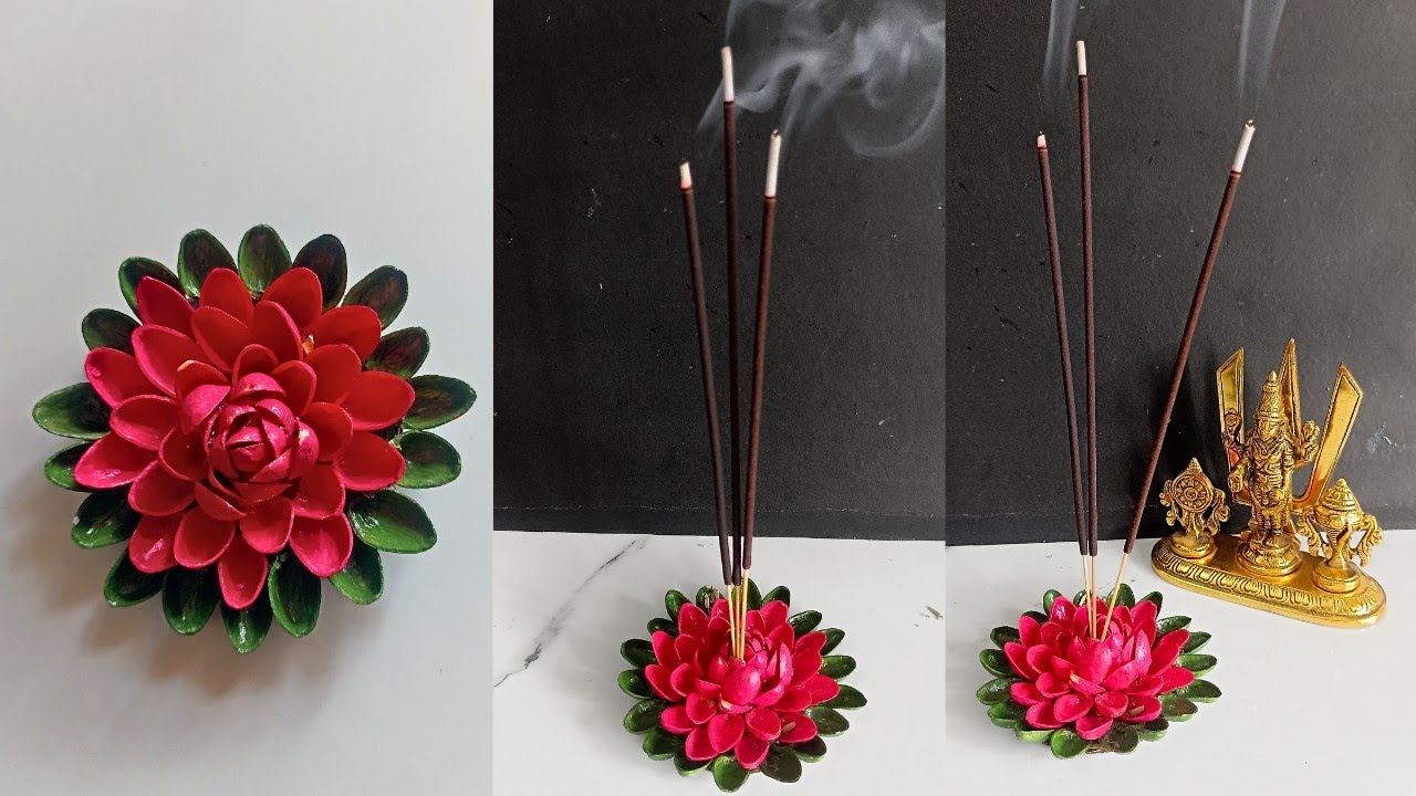 Handcrafted Pista shells incense holder | DIY with Pista shells | Pista ...