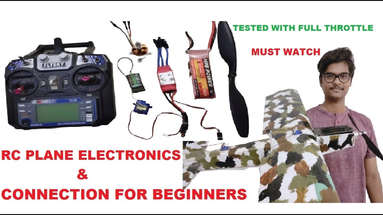 RC Plane Electronics & Connections for Beginners (Hindi) | RC basic ...