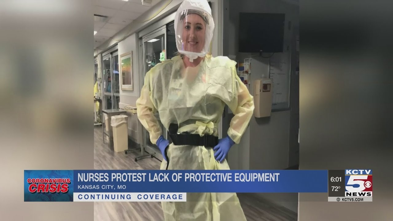 Nurses across the country protest lack of protective equipment - YouTube